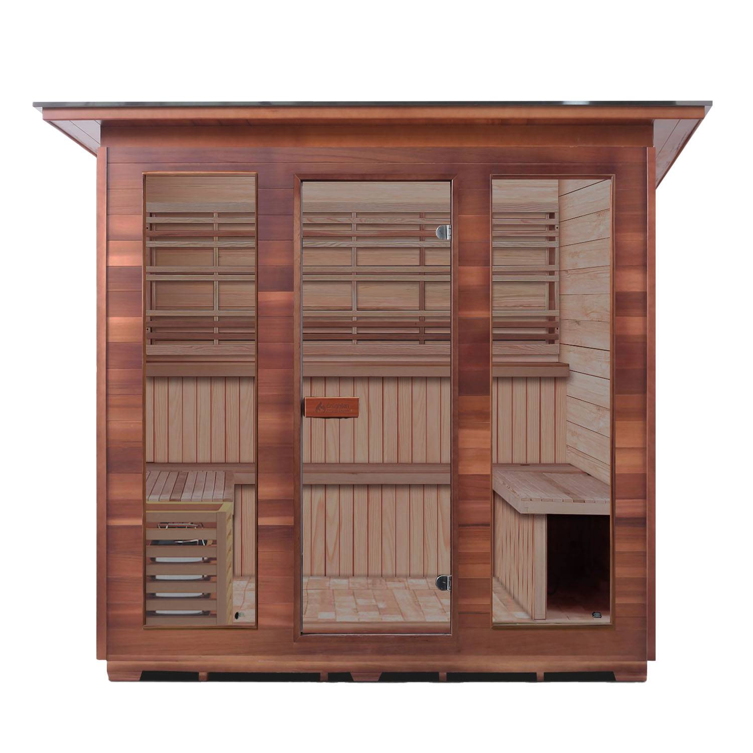 8 Person Outdoor Traditional Sauna with slope roof | Sunrise series ...